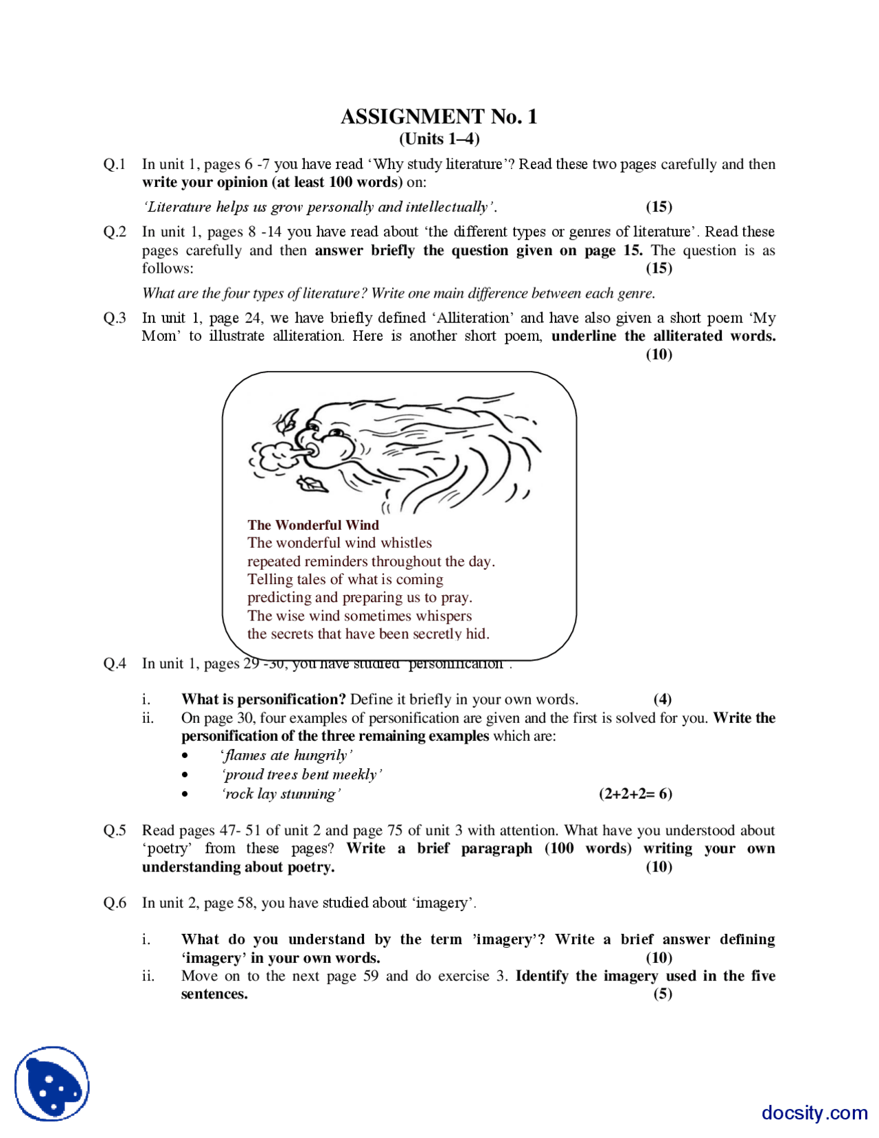 Why Study Literature-English Literature-Assignment - Docsity