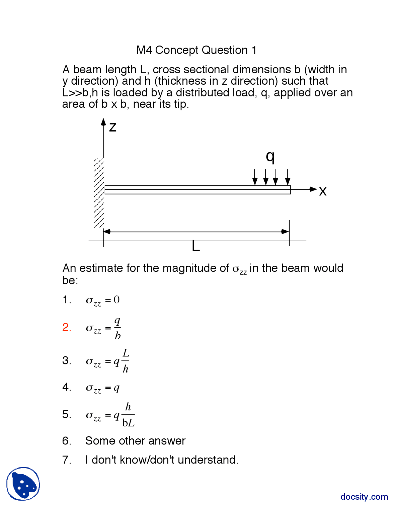 Concept Question Part 4 Structure Of Materials Lecture Handout Docsity