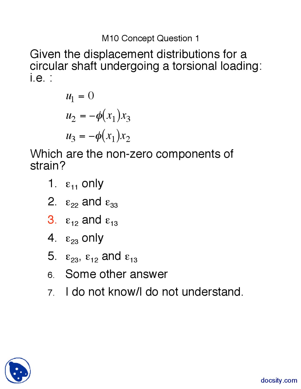 Concept Question Part 12 Structure Of Materials Lecture Handout Docsity