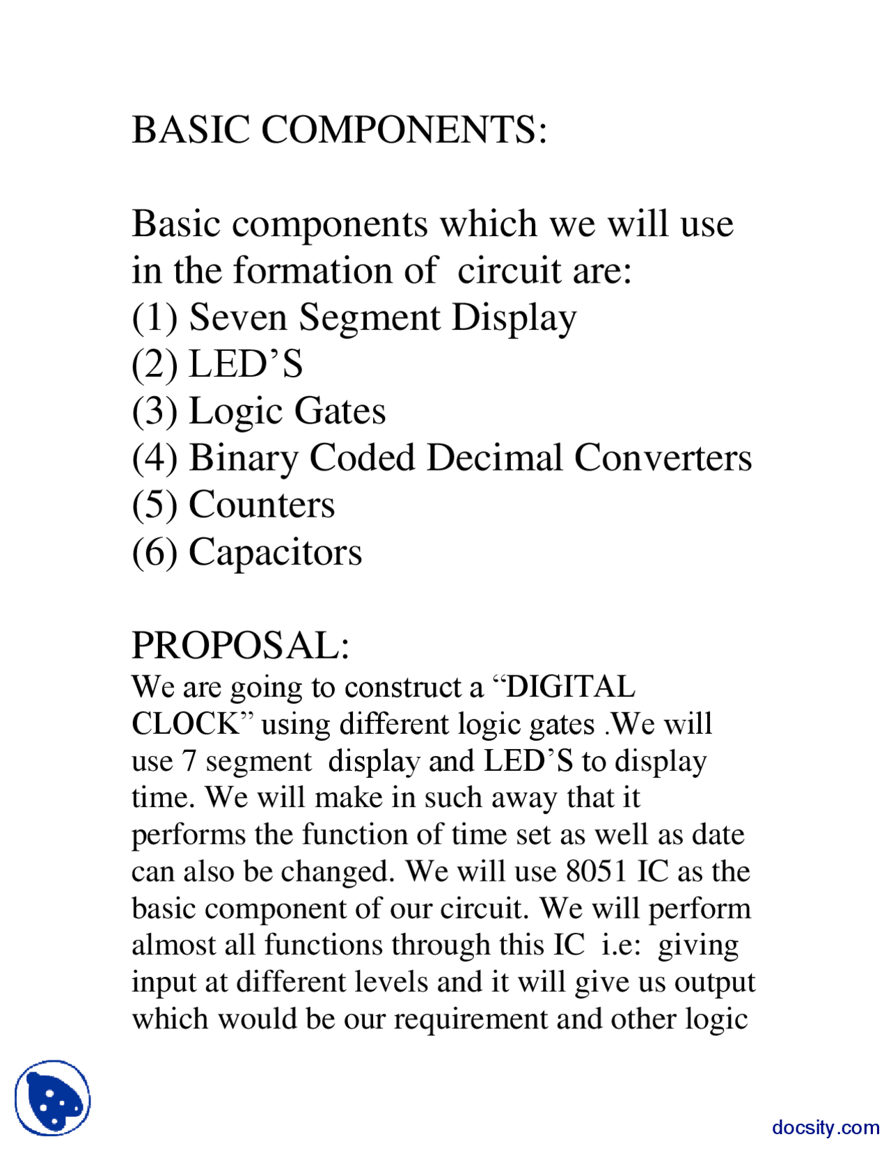 Basic Components-Digital Logic Design And Electronics-Lab Handout ...