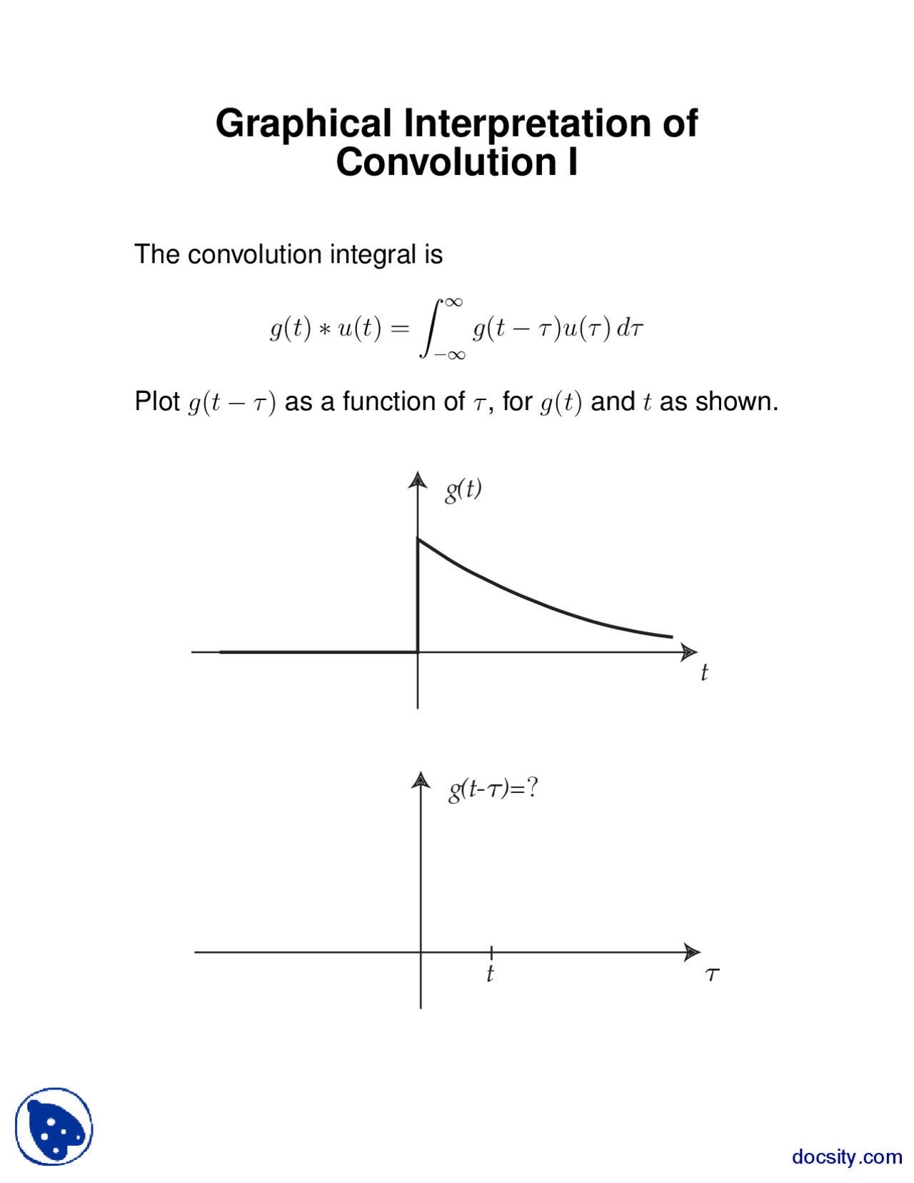 Graphical Interpretation Of Convolution Signal And Systems Lecture