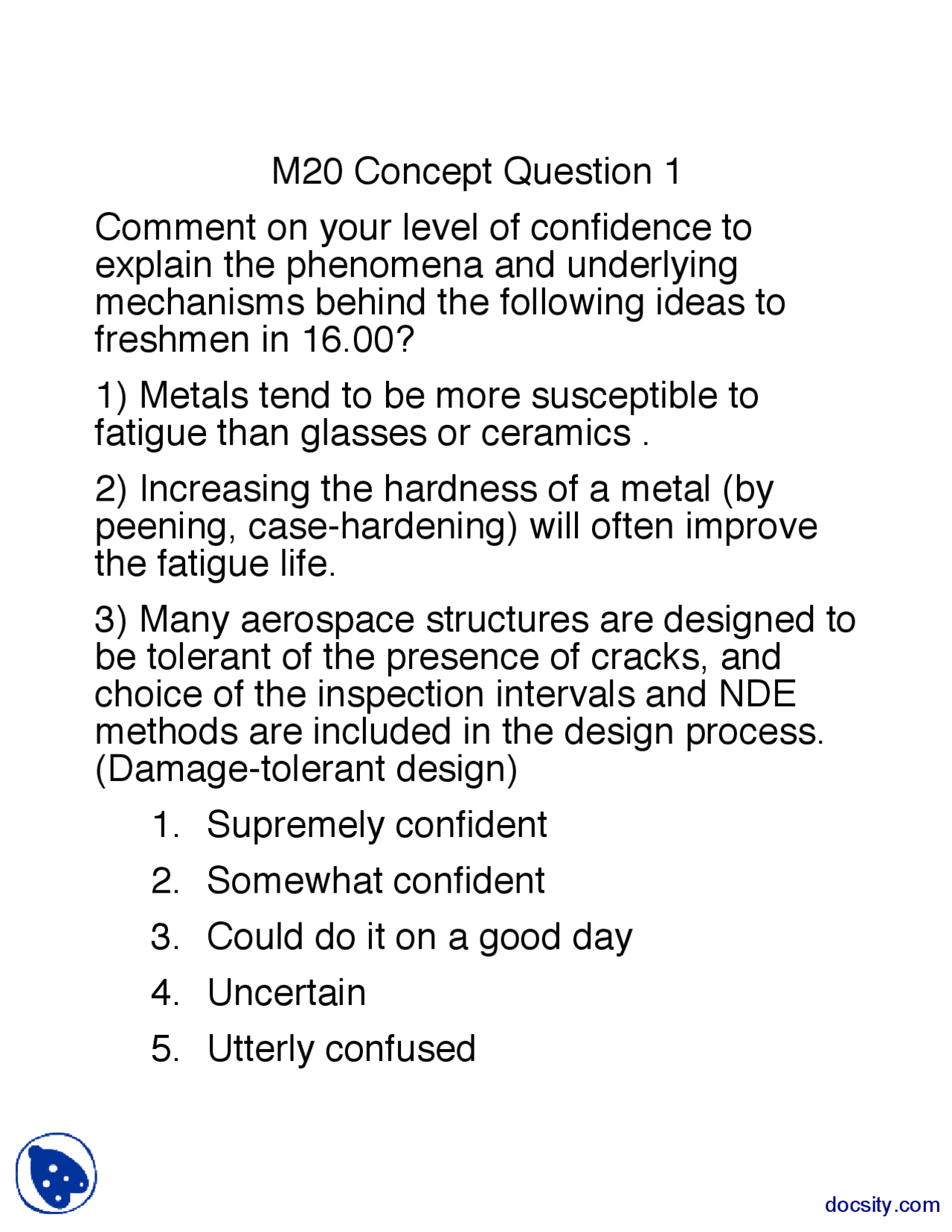 Concept Question Part 21 Structure Of Materials Lecture Handout Docsity