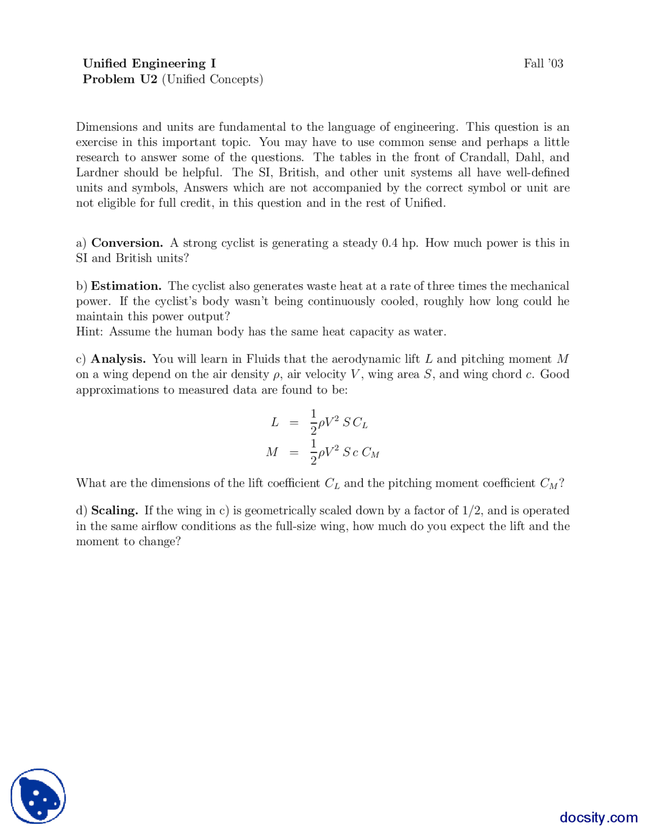 Conversion Estimation And Analysis Thermo Propulsion Assignment Docsity