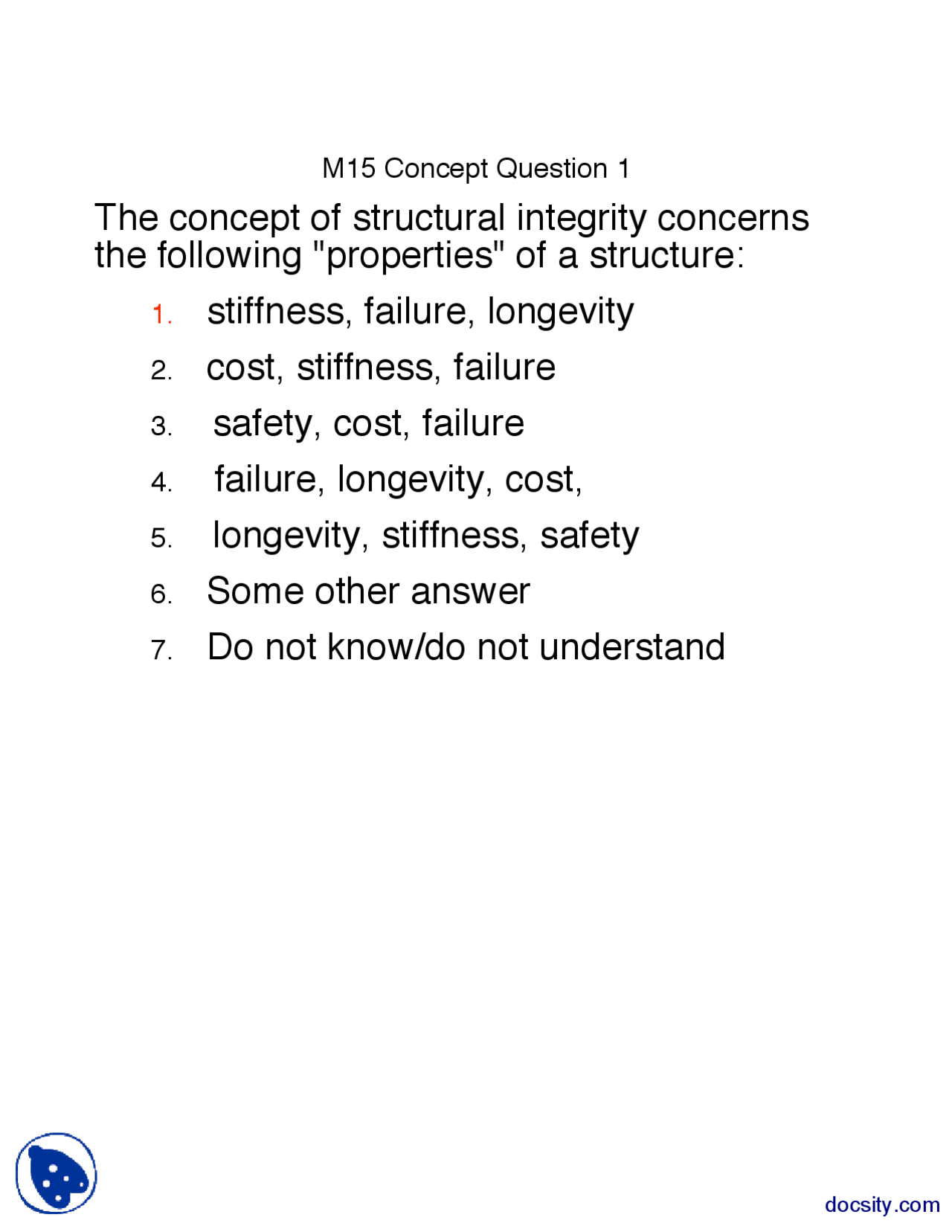 Concept Question Part 16 Structure Of Materials Lecture Handout Docsity