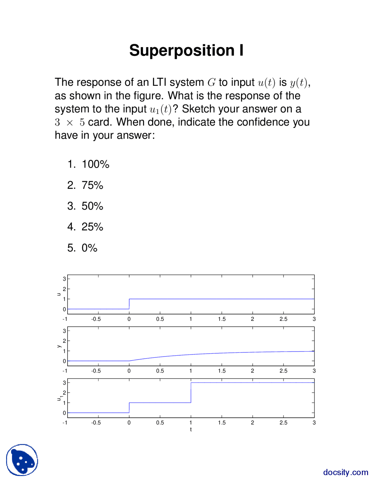 Superposition I Signal And System Theory Lecture Handout Docsity