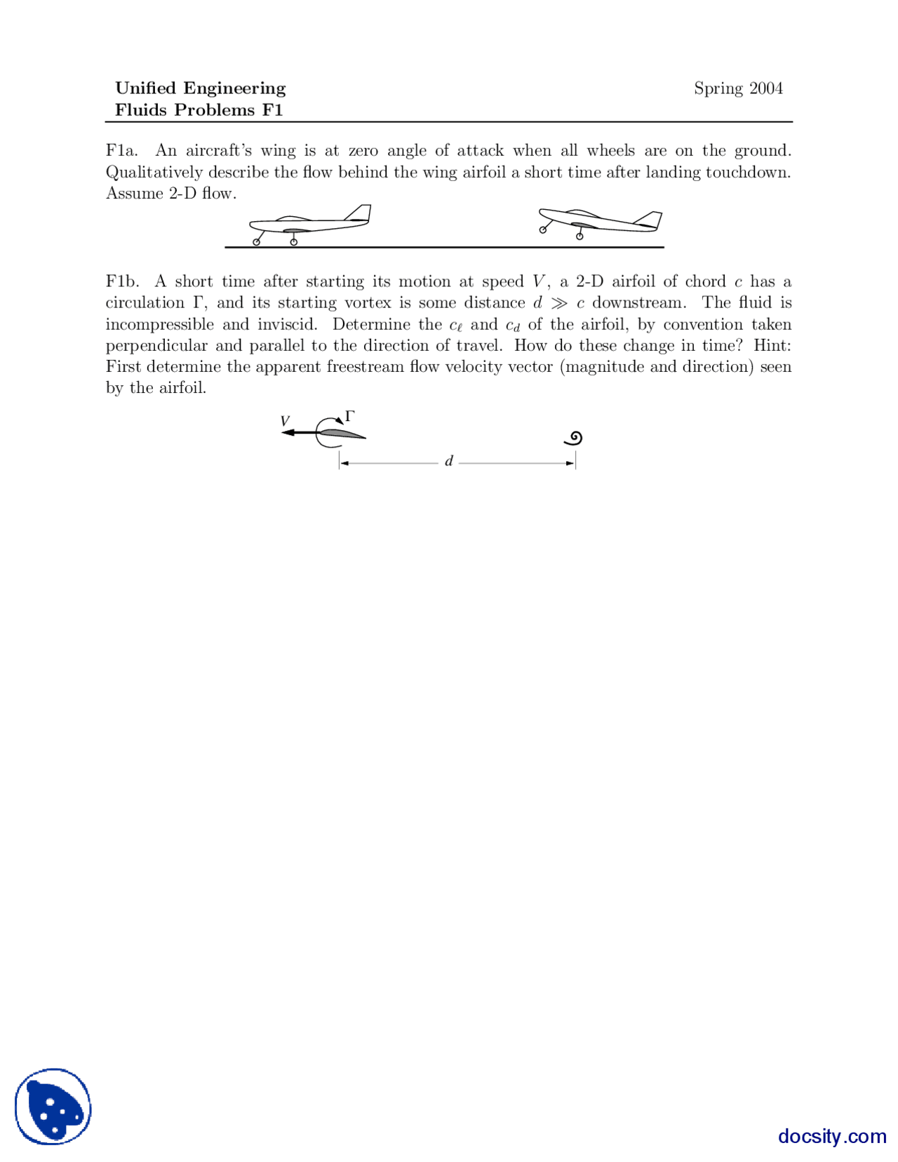 F1 Aircraft Before And After Touchdown-Aeronatical Engineering And Fluid Mechanics-Assignment ...