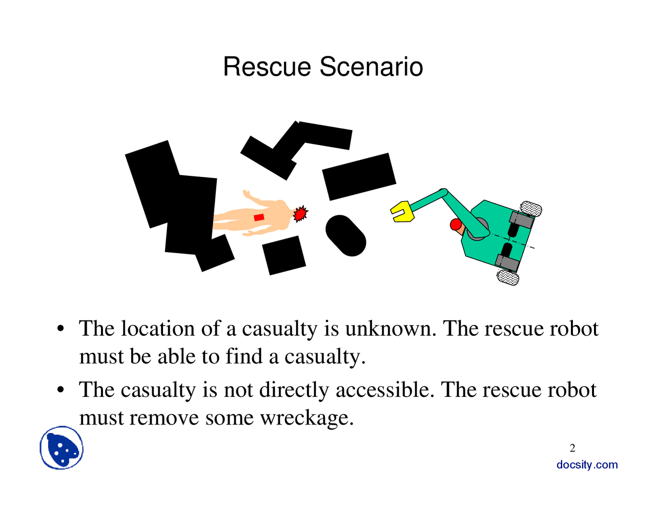 Rescue Scenario-Robot Design, Programming and Implementation-Lecture Slides - Docsity
