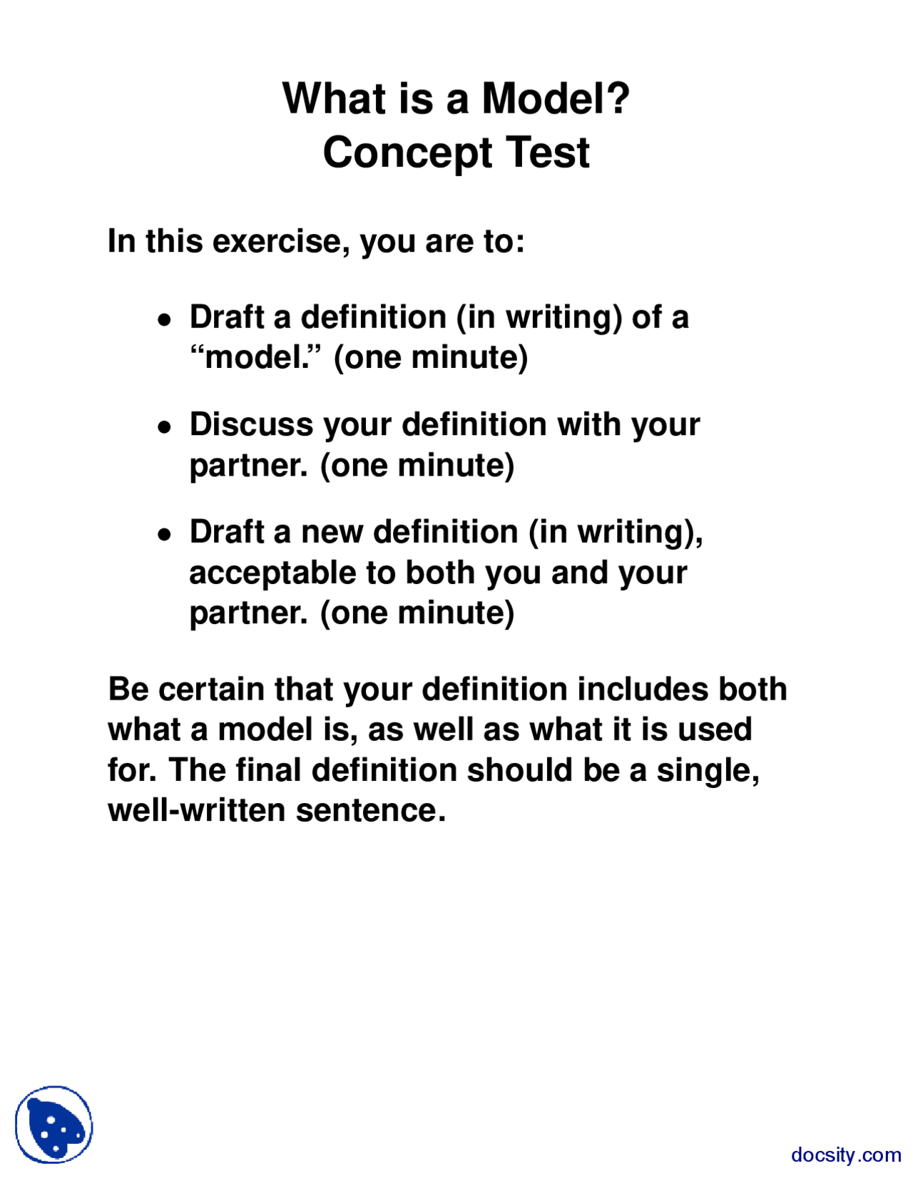 What Is A Model Signal And System Theory Lecture Handout Docsity