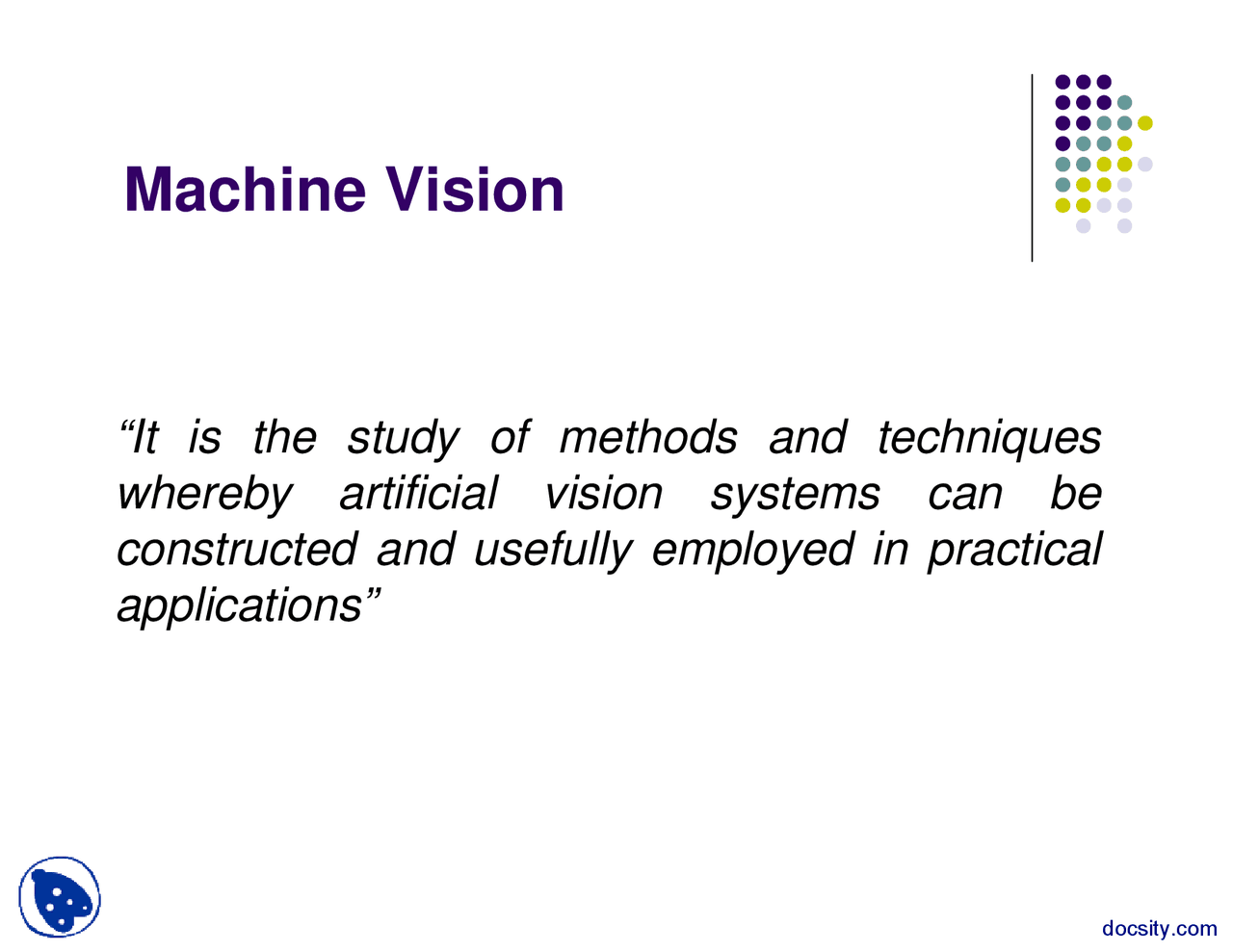 Machine Vision-Colors Pictures And Digital Image Processing-Lecture ...