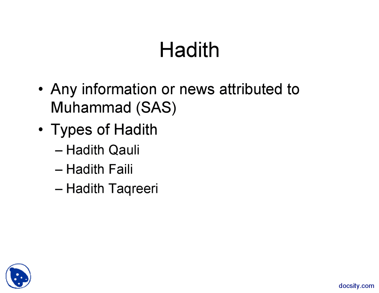 Hadith Introduction-Islamic Studies And Ethics-Lecture Slides | Slides ...