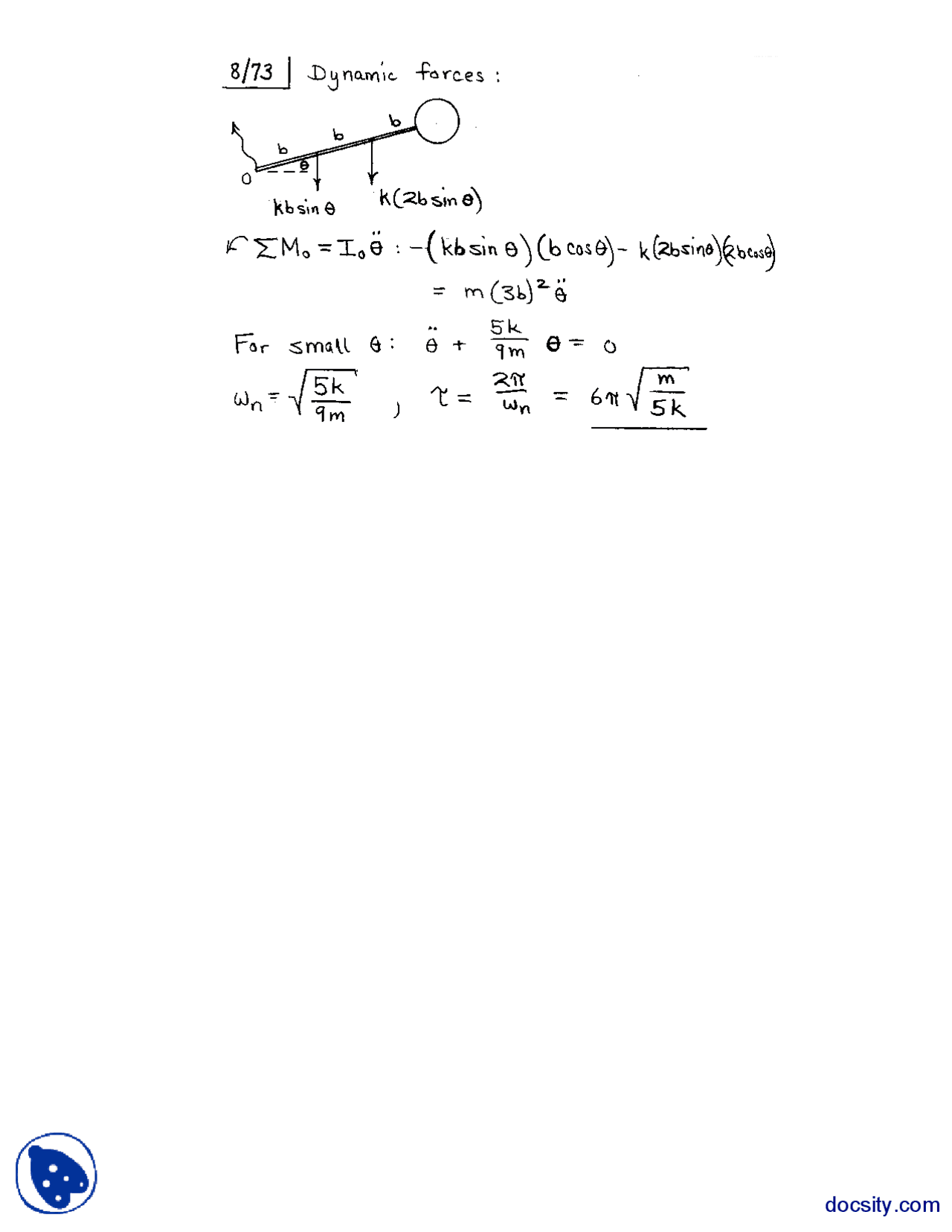 Engineering Dynamics 6th Edition Solution Chapter 8 Part 3-Dynamics-Solution Manual | Exercises ...
