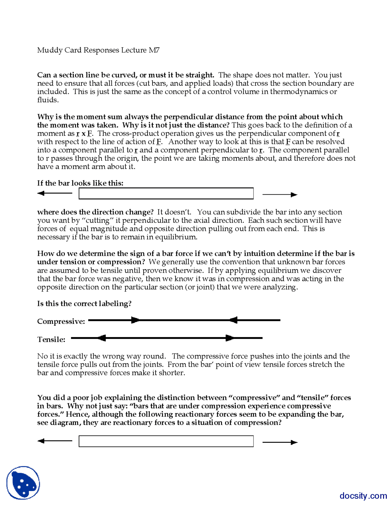 Responses Of Muddy Card Part 6 Concepts Of Structure Of Materials