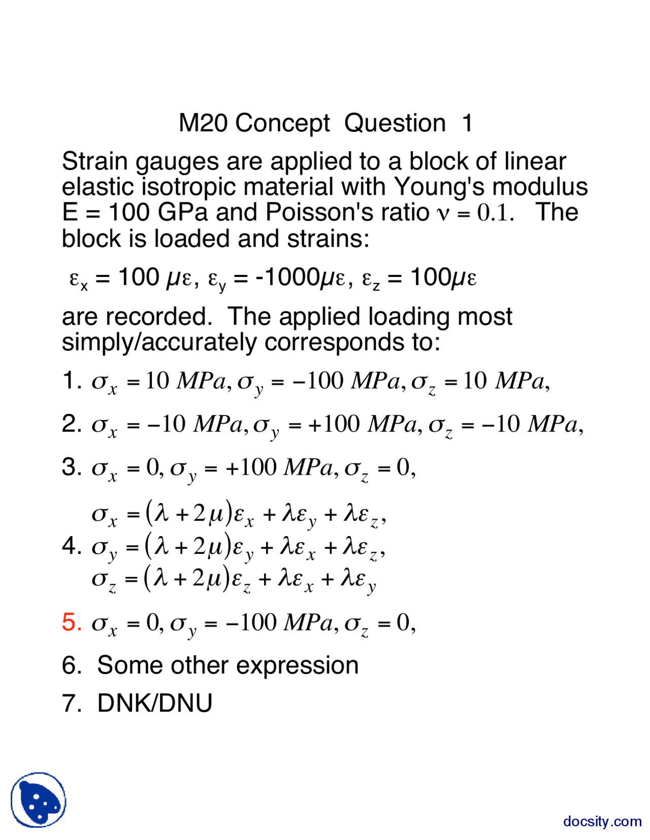 Concept Question Part 31 Structure Of Materials Lecture Handout Docsity