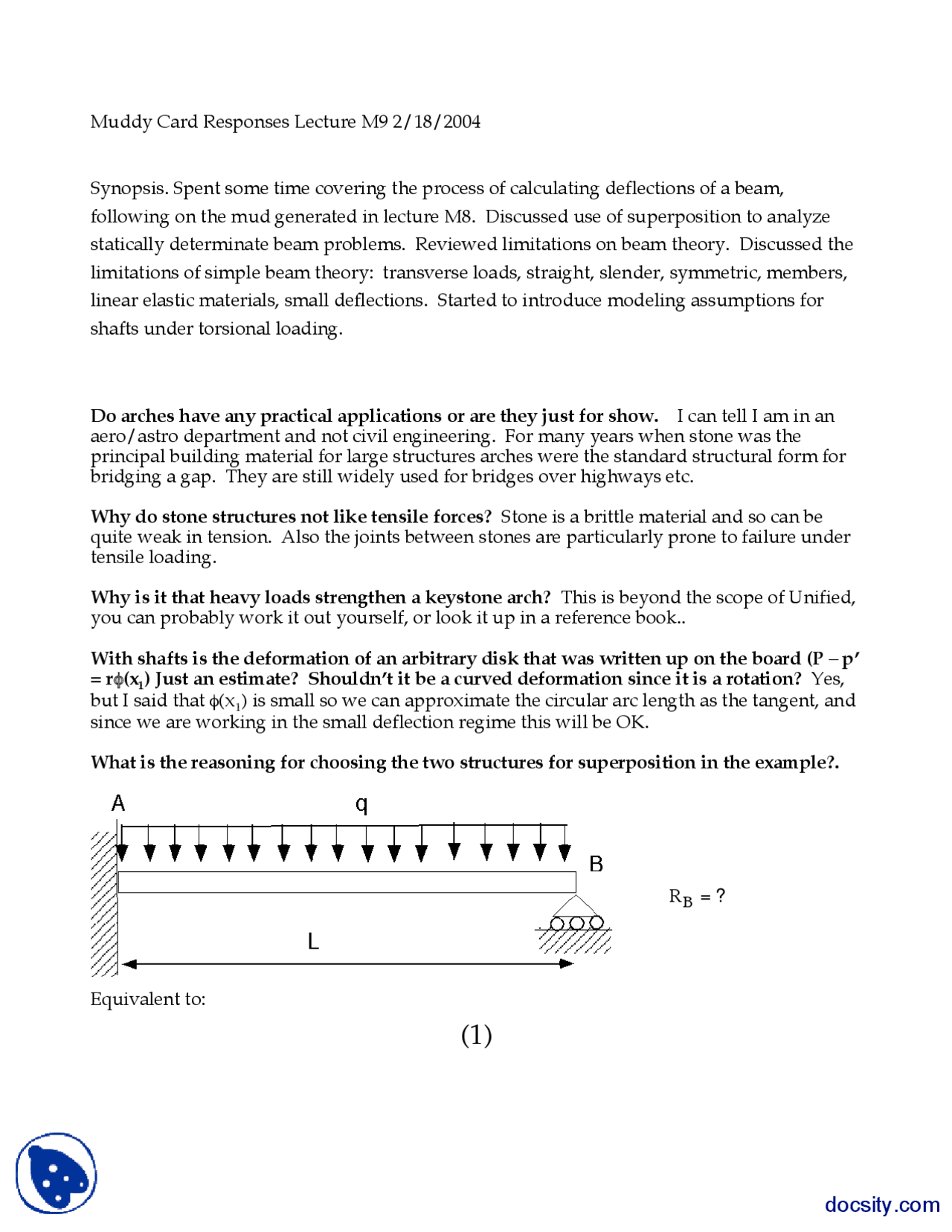 Muddy Card Responses Part 10 Concepts Of Structure Of Materials Lecture