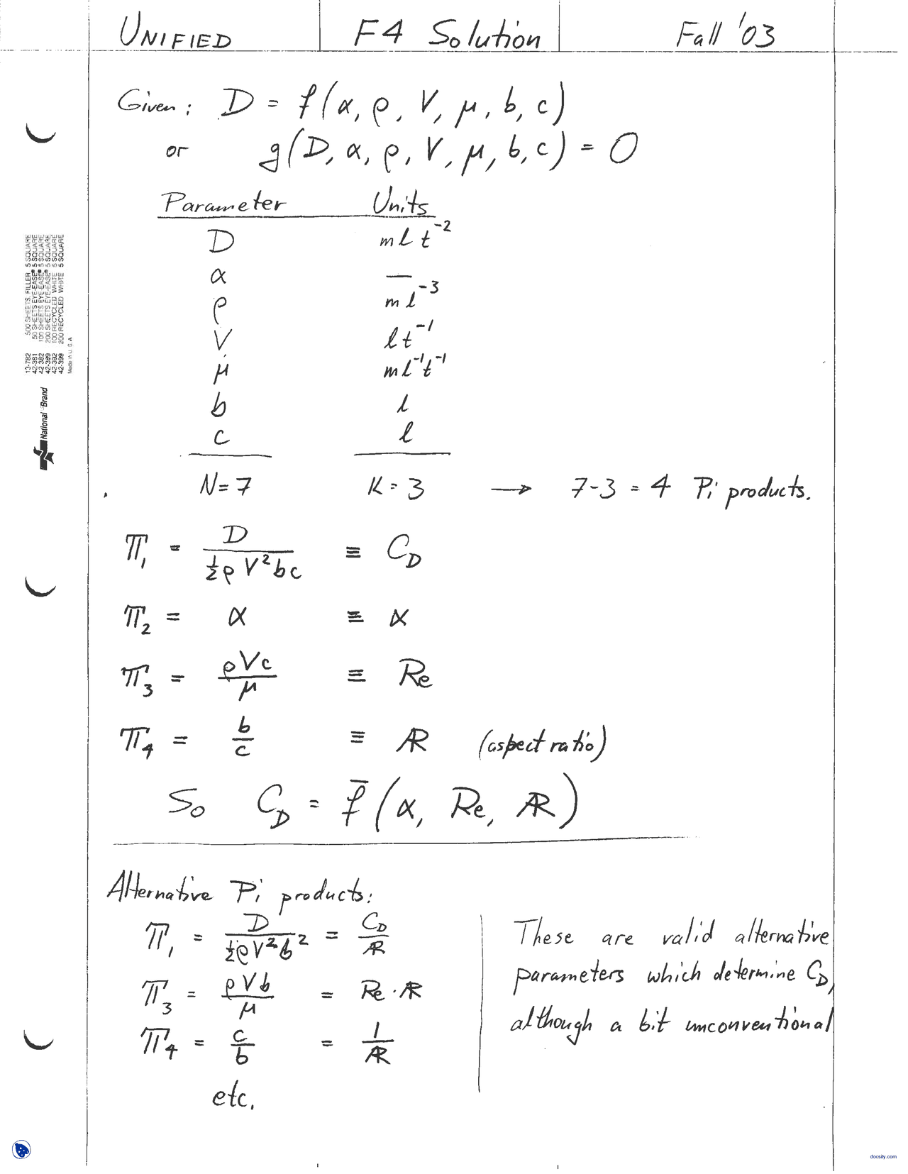 F4 Solution-Fluid Mechanics-Assignment Solution - Docsity