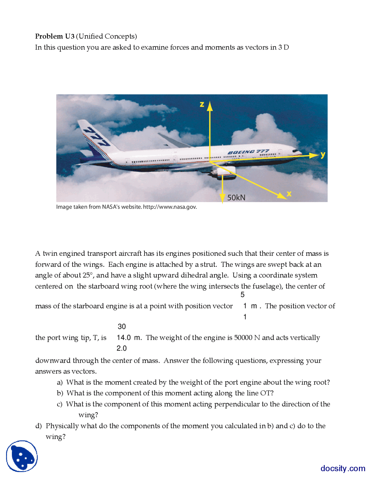 Unified Concepts Problems Thermo Propulsion Assignment Docsity