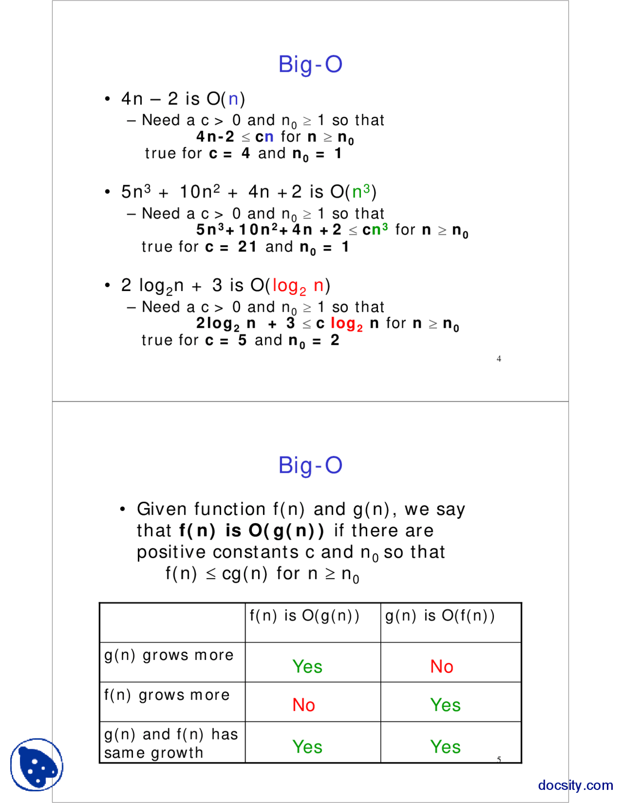 Big O Aeronautical Engineering And Computer Programming Lecture Slides