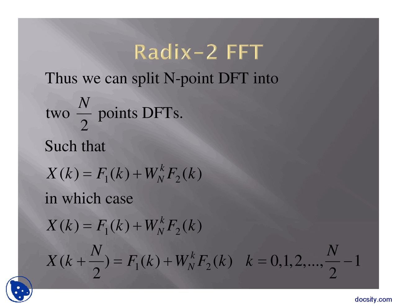 Dft Operation And Principles Part 3 Digital Signal Processing Lecture Slides Docsity
