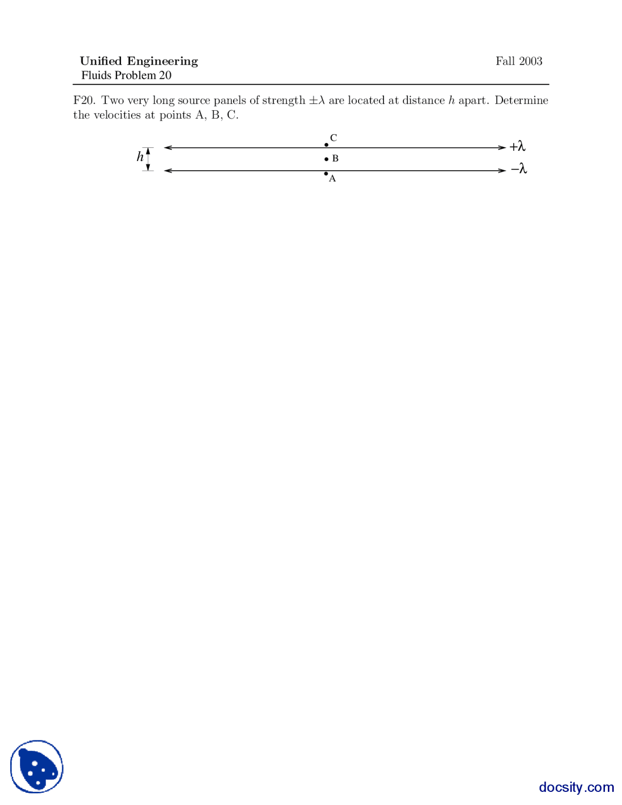 F20 Source Panels-Aeronatical Engineering And Fluid Mechanics-Assignment - Docsity