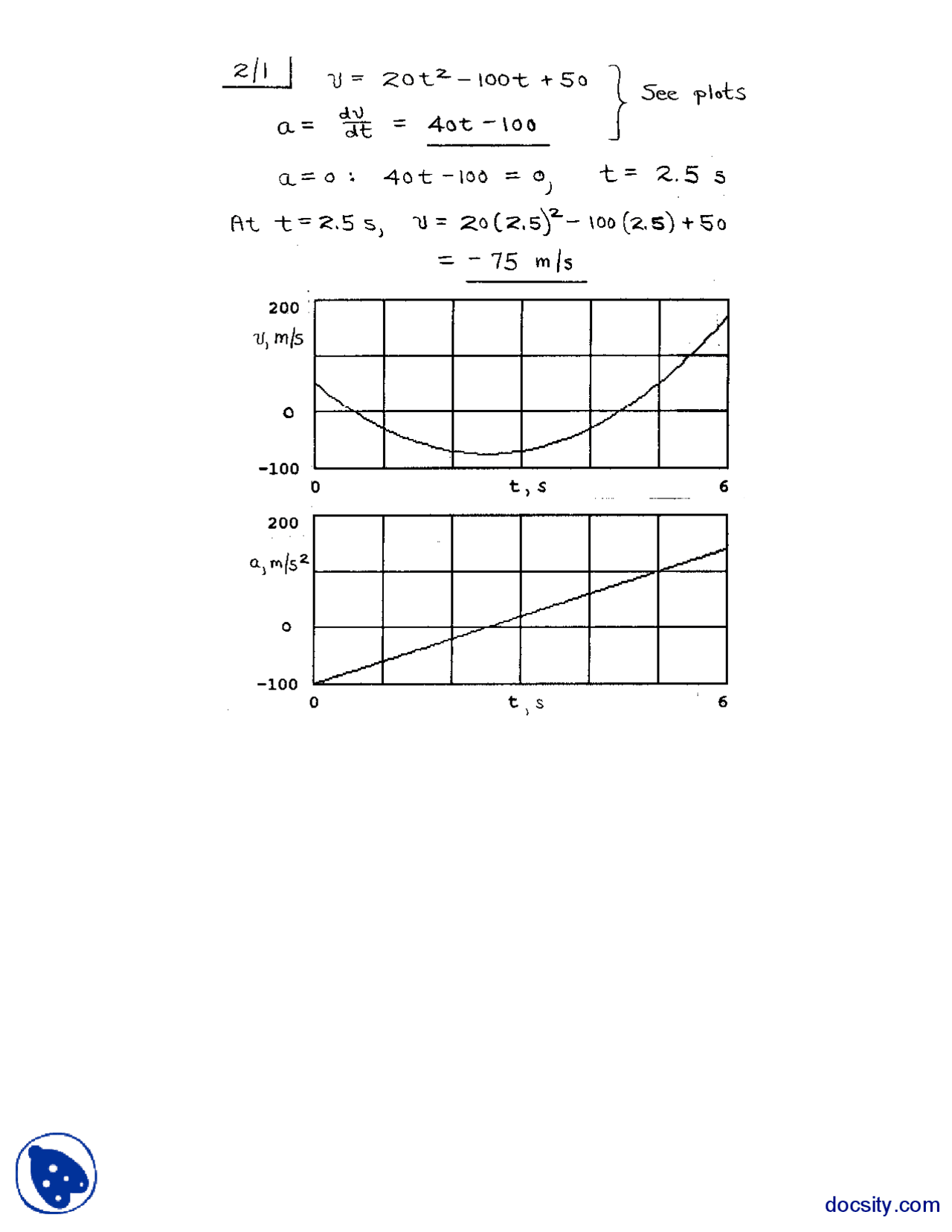 Engineering Dynamics 6th Edition Solution Chapter 2 Part 1 Dynamics