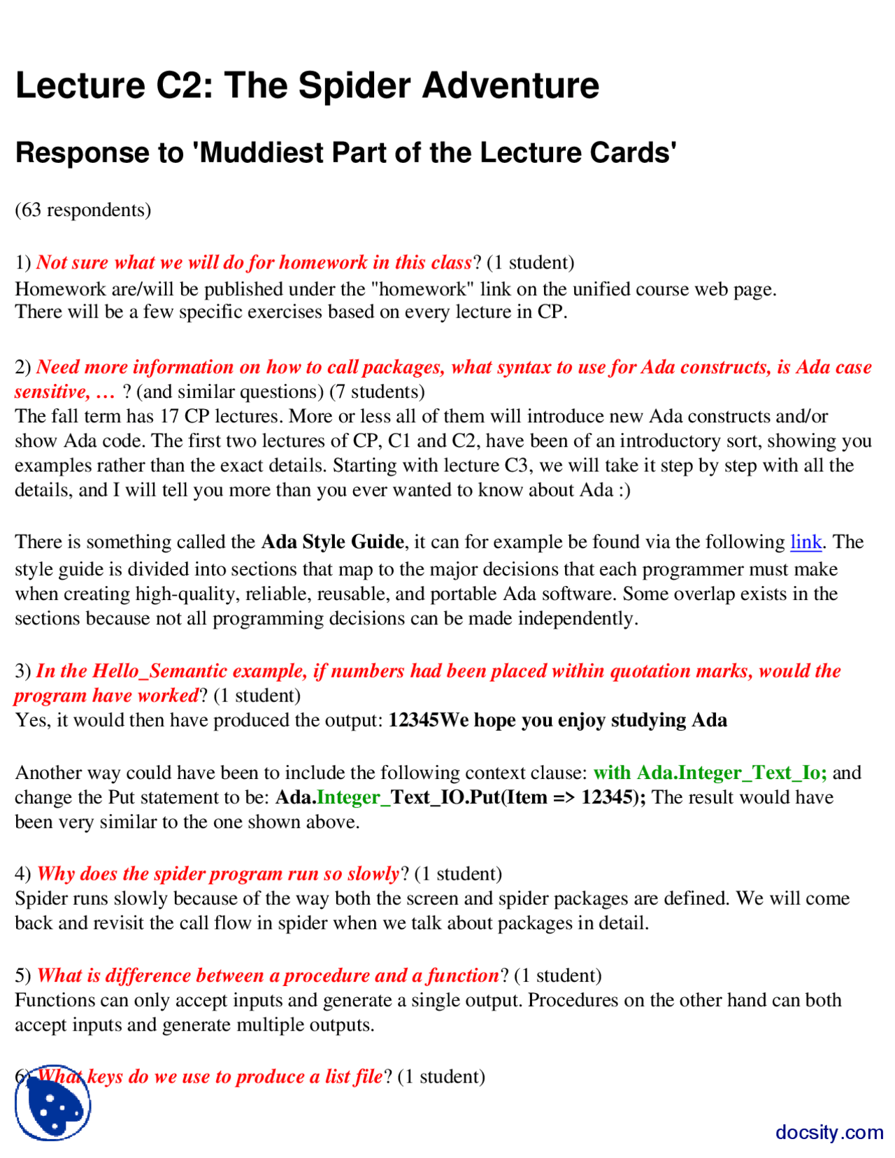 The Spider Adventure Computer Programming For Aeronautical Engineering And Sciences Lecture