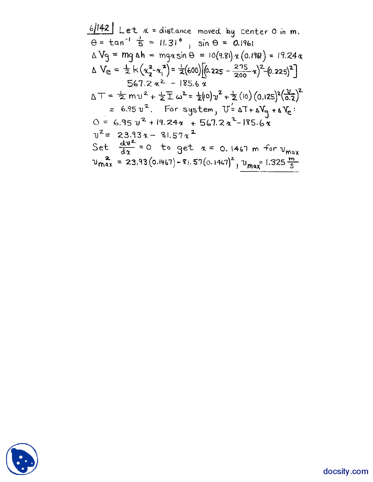 Engineering Dynamics 6th Edition Solution Chapter 6 Part 4-Dynamics-Solution Manual | Exercises ...