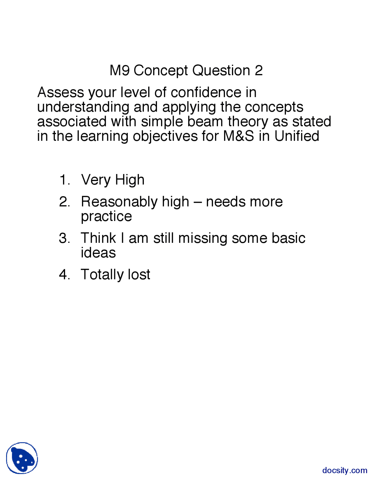 Concept Question Part 11 Structure Of Materials Lecture Handout Docsity