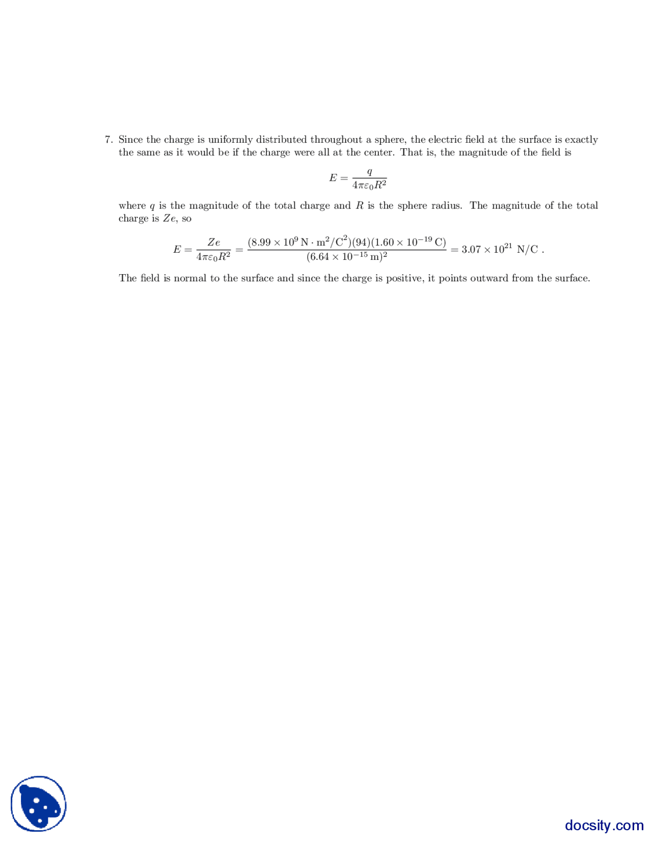 Solved Problem On Electric Fields For Electrical Engineering Course