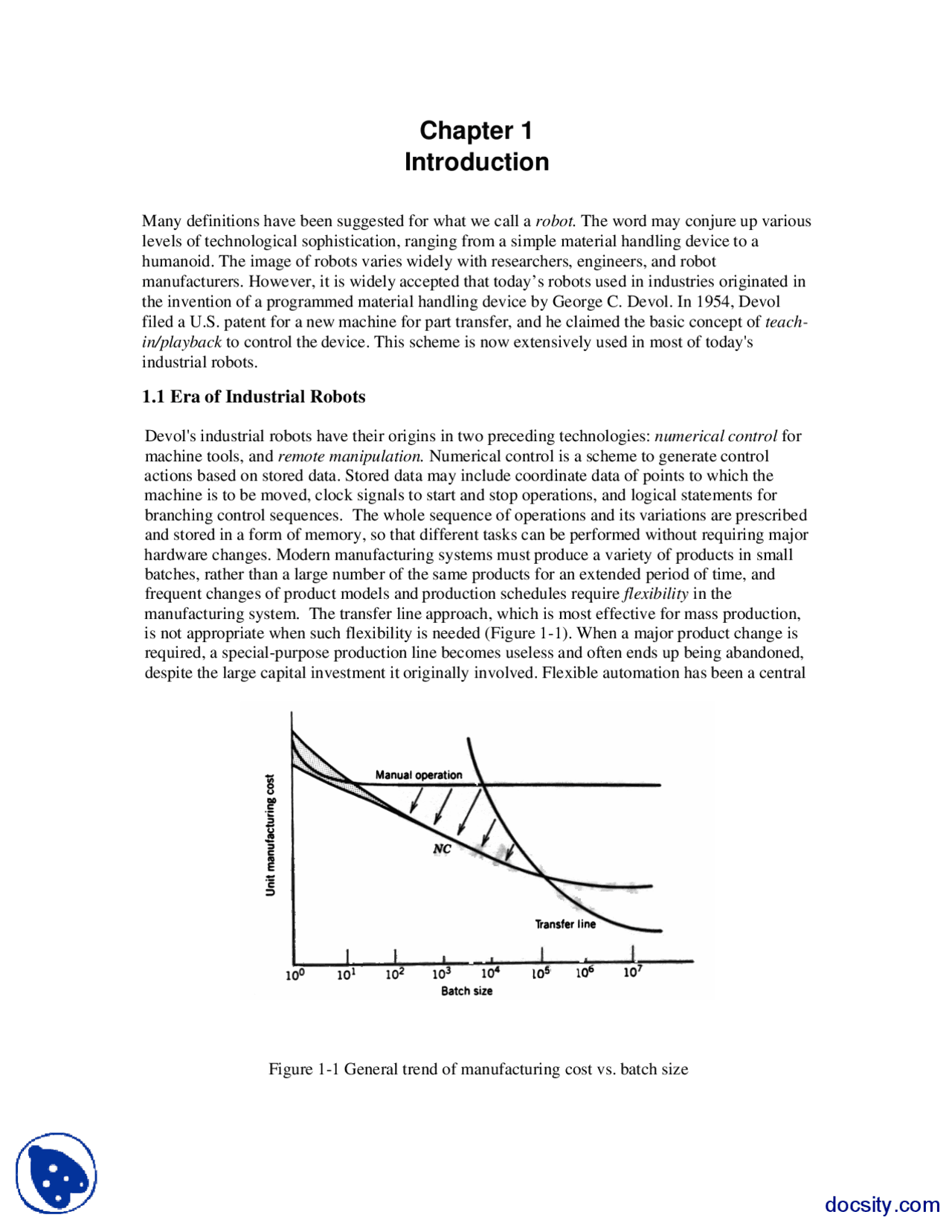 Introduction Introduction To Robotics Lecture Handouts Docsity