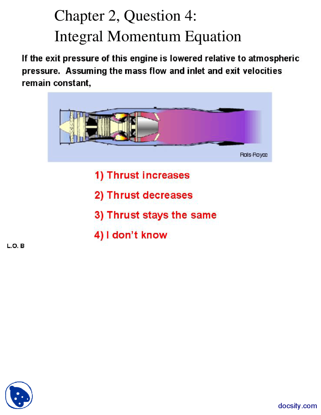Thrust Problem Thermodynamic Propulsion Quiz Docsity