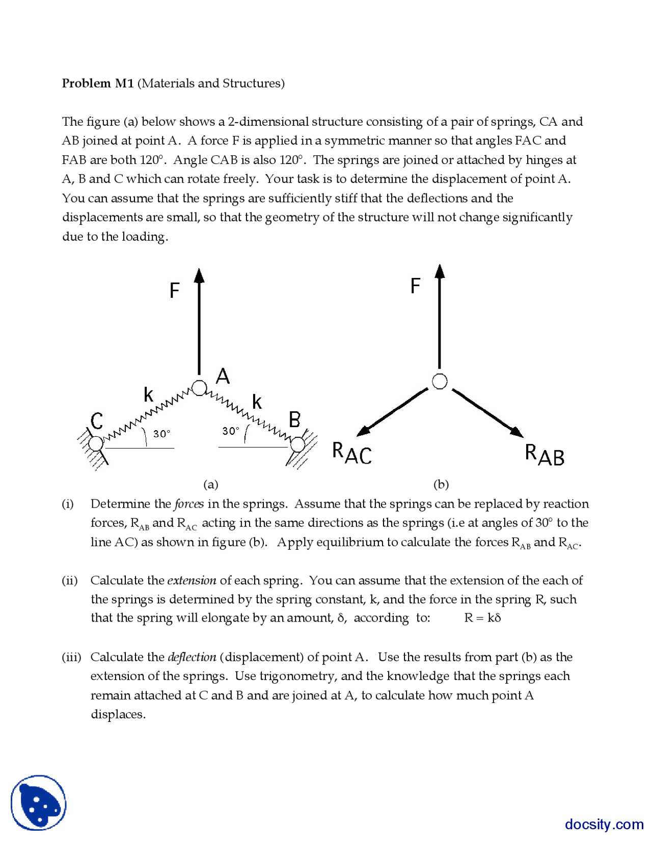 Two Dimensional Structure Unified Engineering Assignment Docsity
