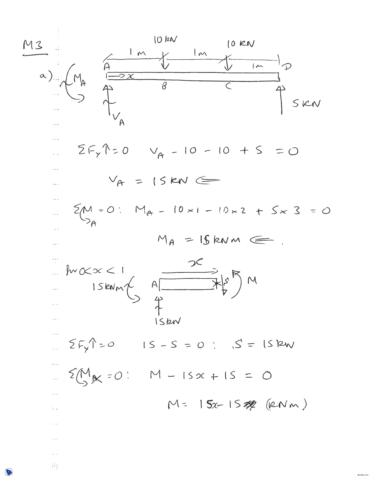 Moment Diagrams Advanced Unified Engineering Assignment Solution Docsity