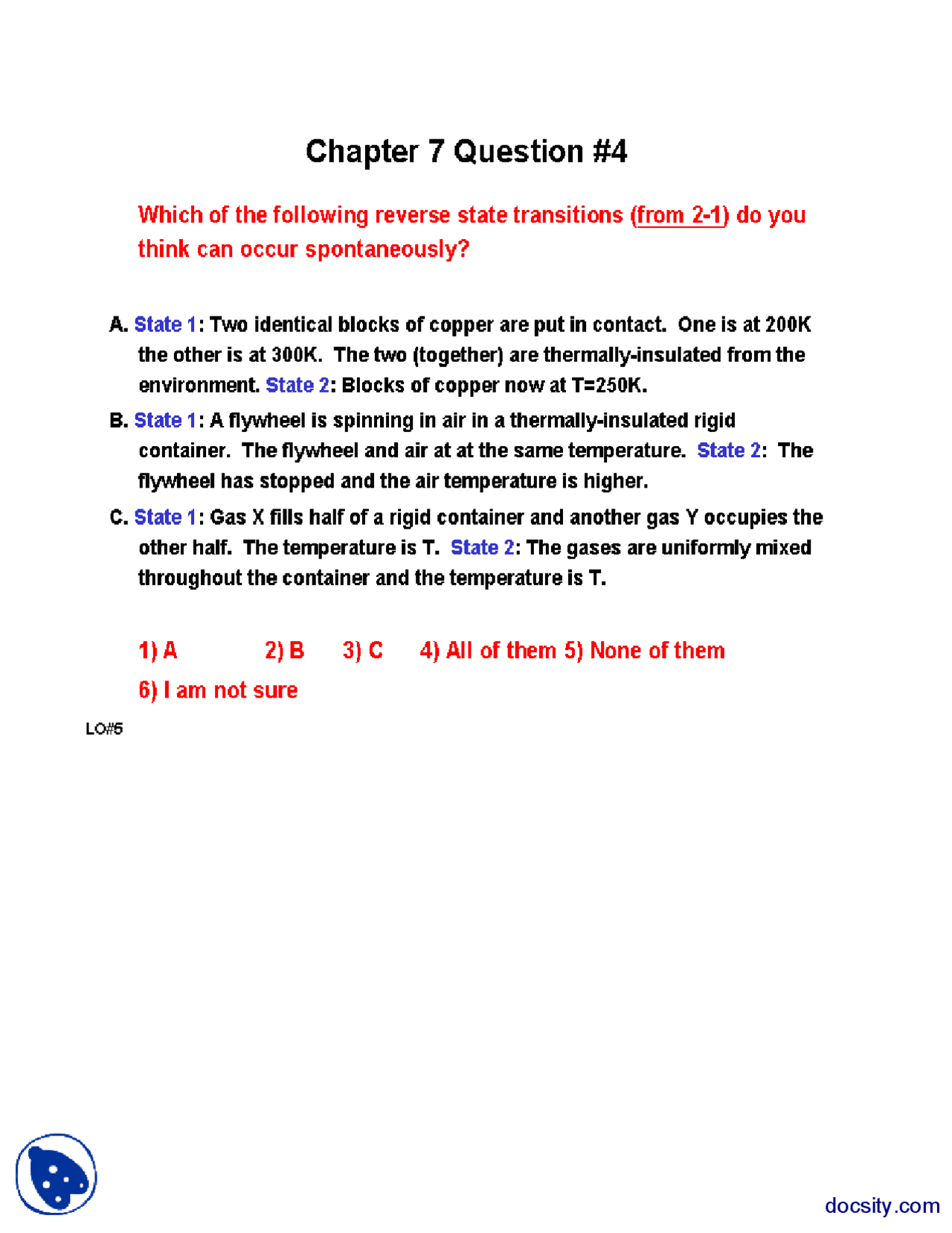State Transitions Part 4 Thermo Propulsion Quiz Docsity