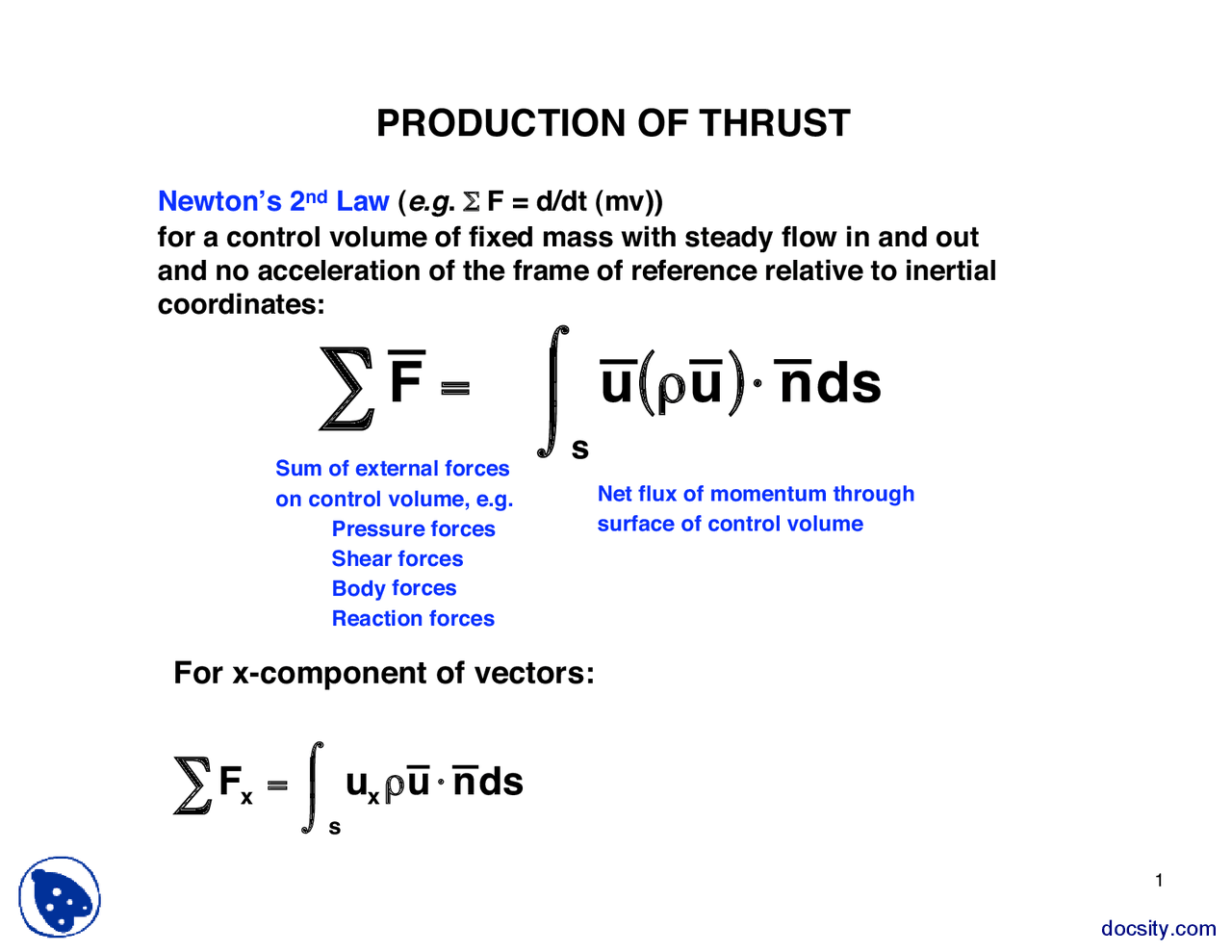 Reoduction Of Thrust Thermo Propulsion Lecture Slides Docsity