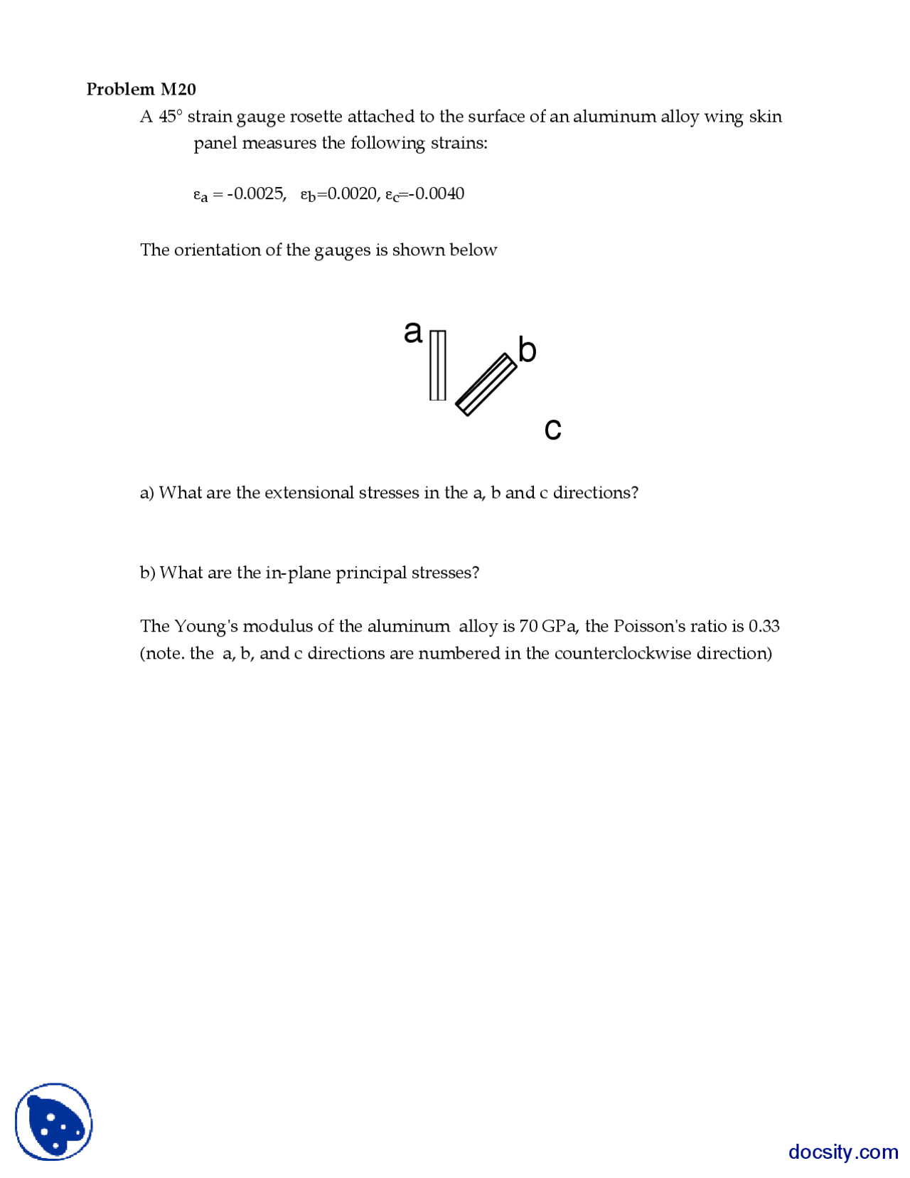 Stresses And Strains Part 2 Basic Unified Engineering Assignment Docsity