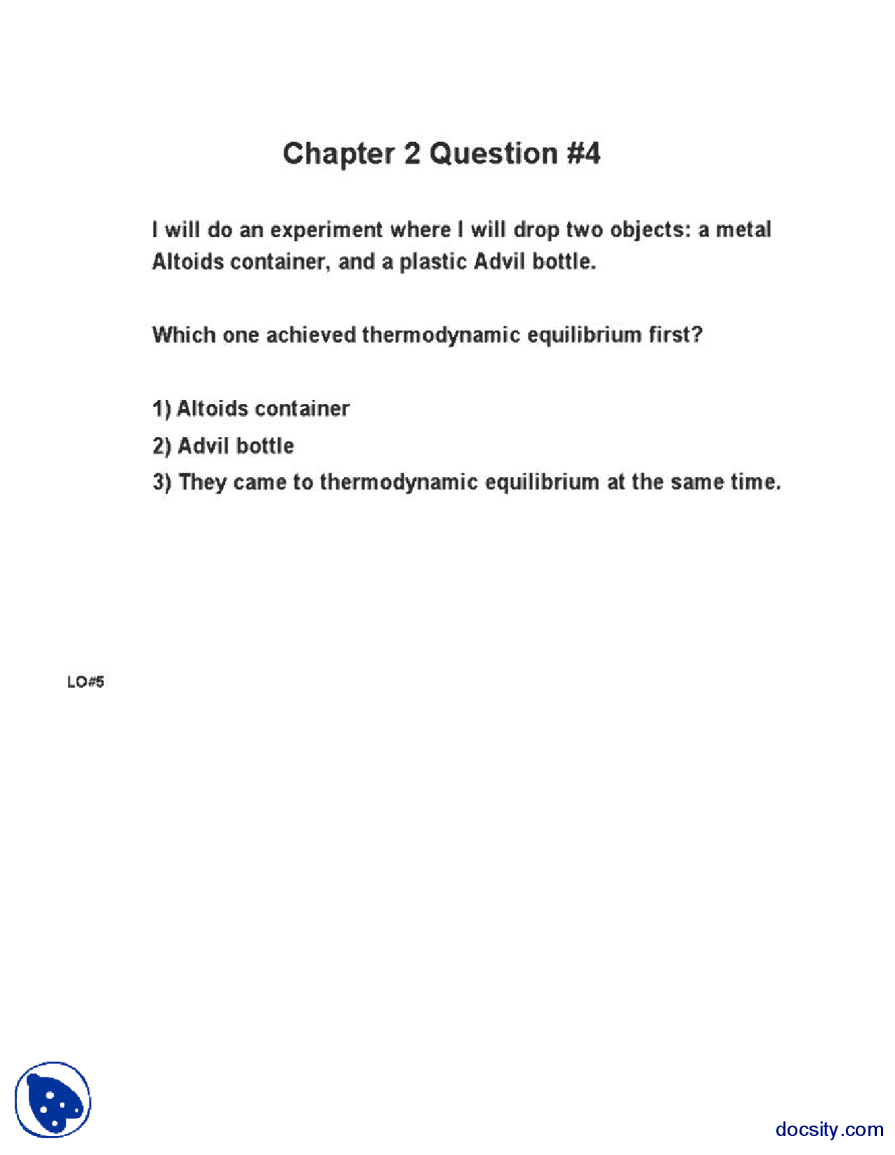 Energy Part 4 Thermodynamic Propulsion Quiz Docsity