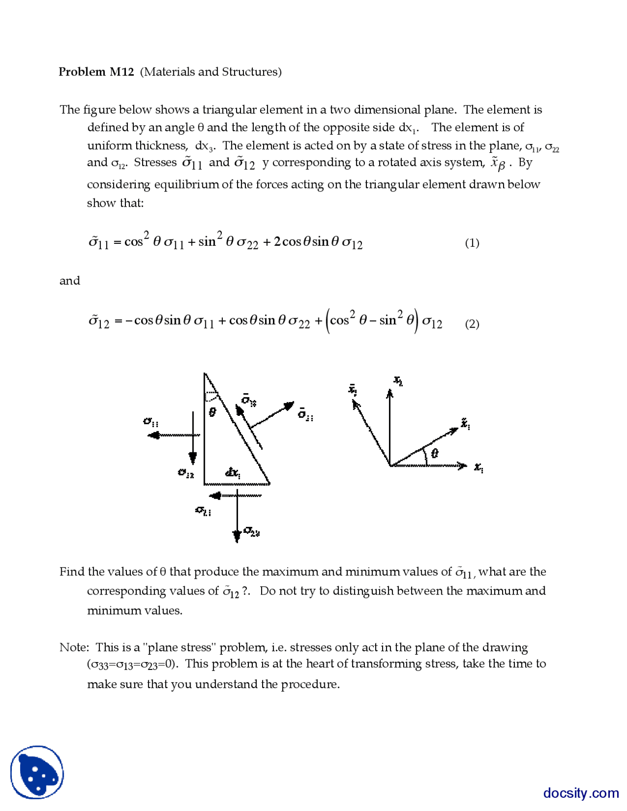 Pin Bar System Part 2 Basic Unified Engineering Assignment Docsity