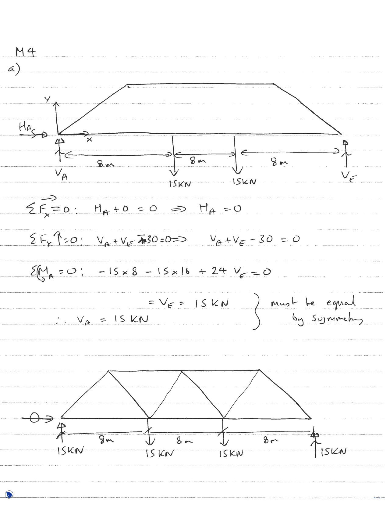 2 D Planar Trusses Part 1 Unified Engineering Assignment Solution Docsity