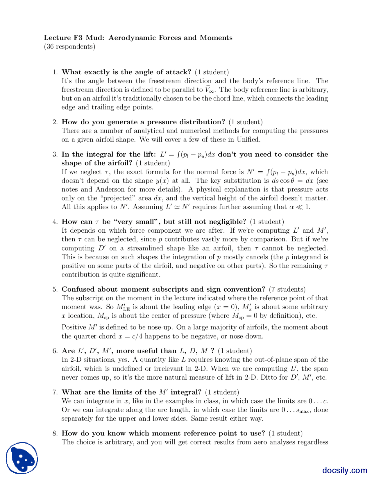 F3 Aerodynamic Forces and Moments-Aerospace Aerodynamics And Fluid ...