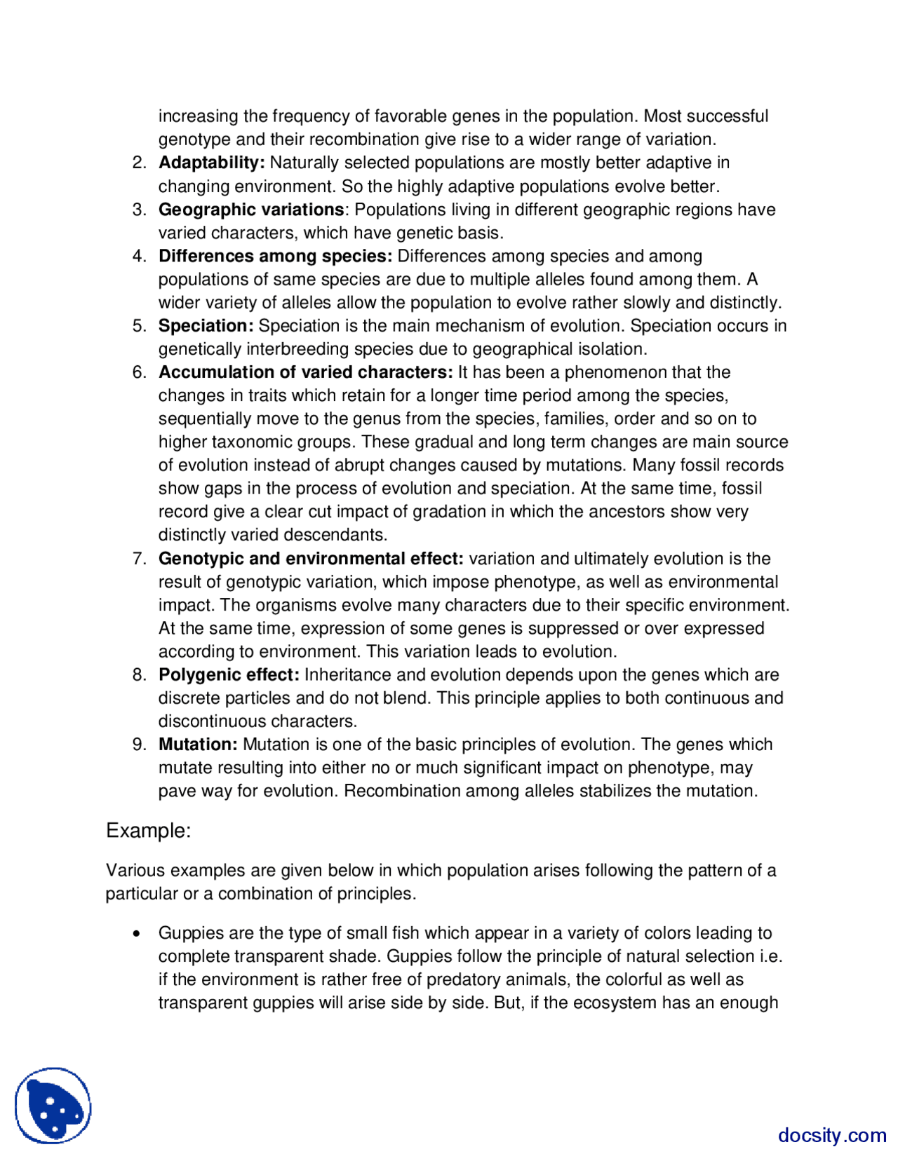 Basic Principles of Evolution-Theory of Evolution and Darwinism ...