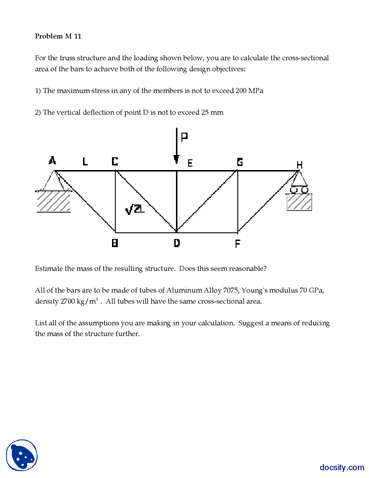 Transmission Of Torque Part 2 Unified Engineering Assignment Docsity