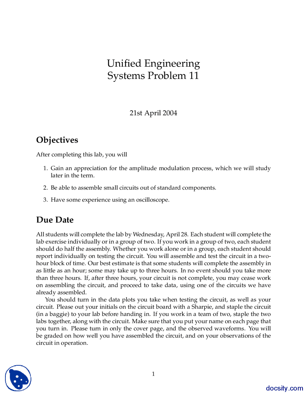 Amplitude Modulation Process Unified Engineering Problems Docsity