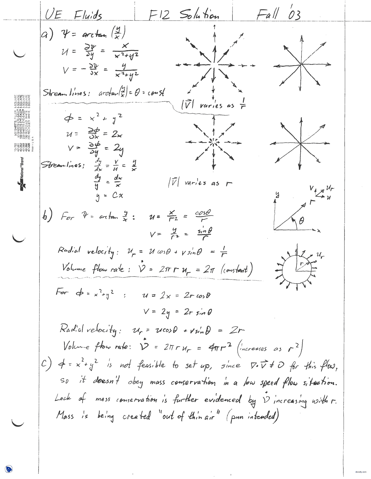 Fluids Problem Part 6 Unified Engineering Assignment Solution Docsity