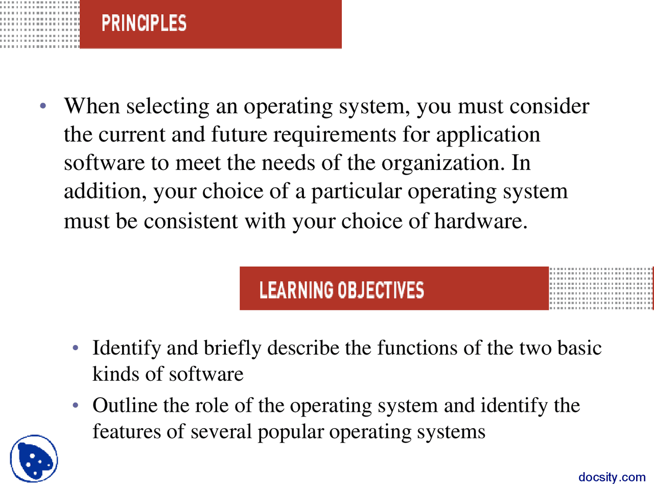 Operating System-Sofware Development And Management of Information Systems-Lecture Slides - Docsity