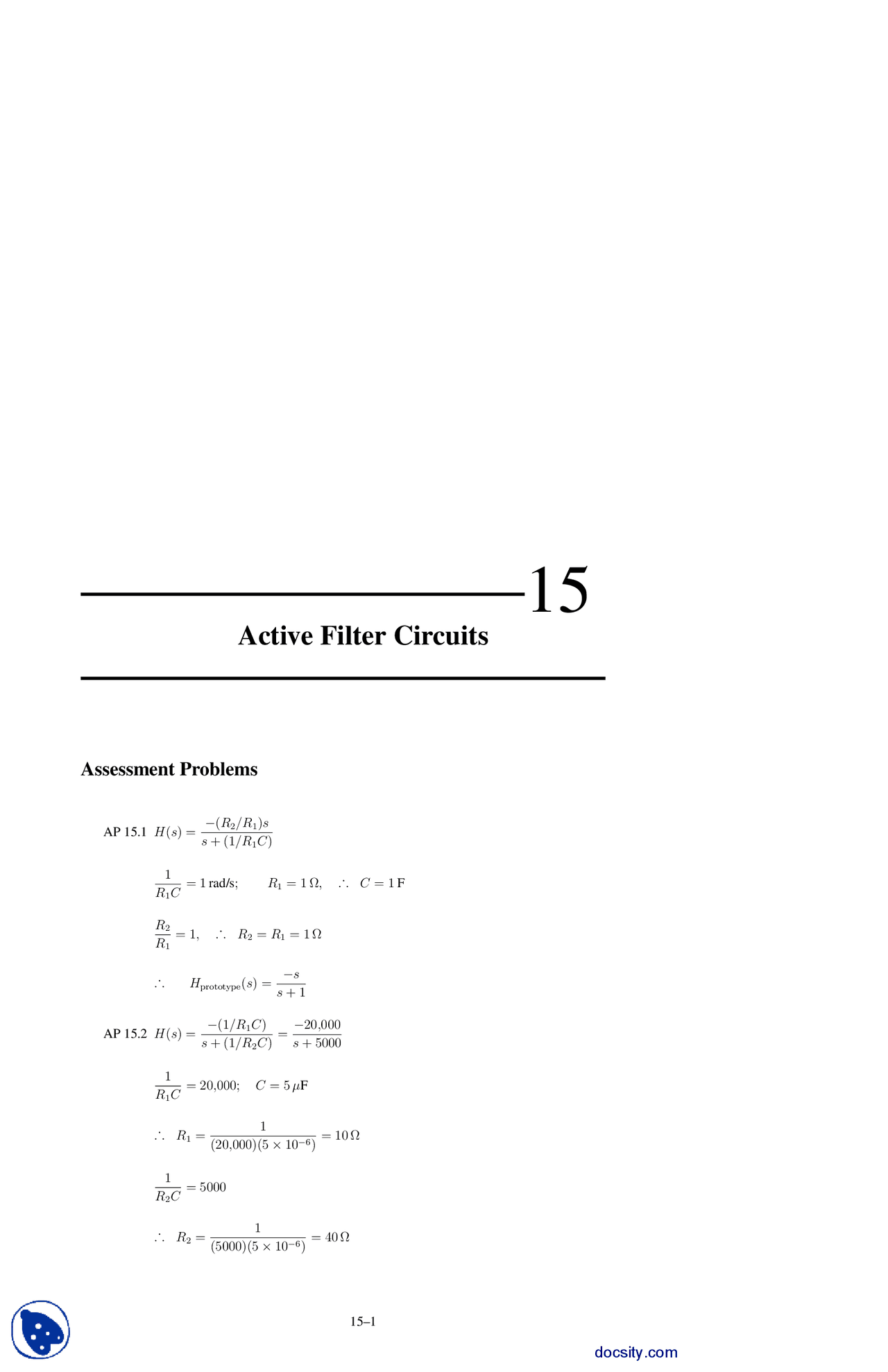 Active Filter Circuits Circuit And Network Analysis Solution Manual
