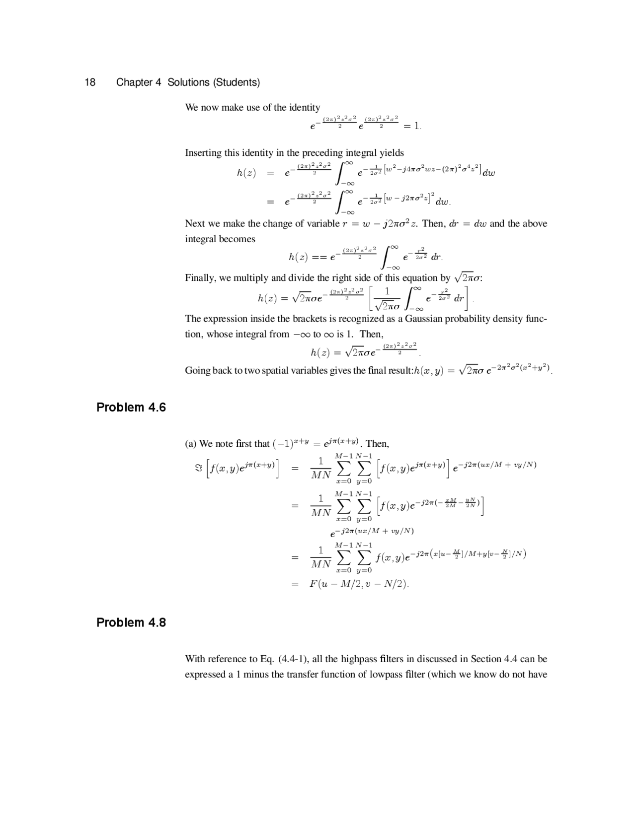 Highpass Spatial Filters-Digital Image Processing-Solution Manual | Exercises Digital Image ...