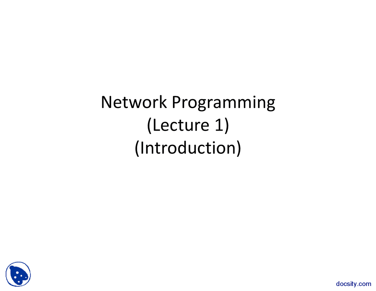Introduction Network Programming Lecture Slides Docsity 9290