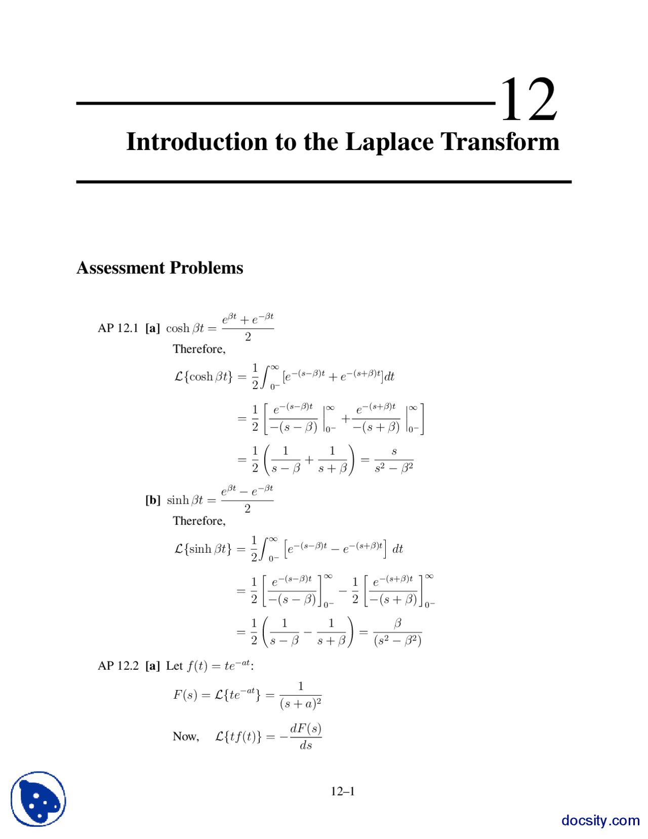 Introduction To The Laplace Transform Circuit And Network Analysis