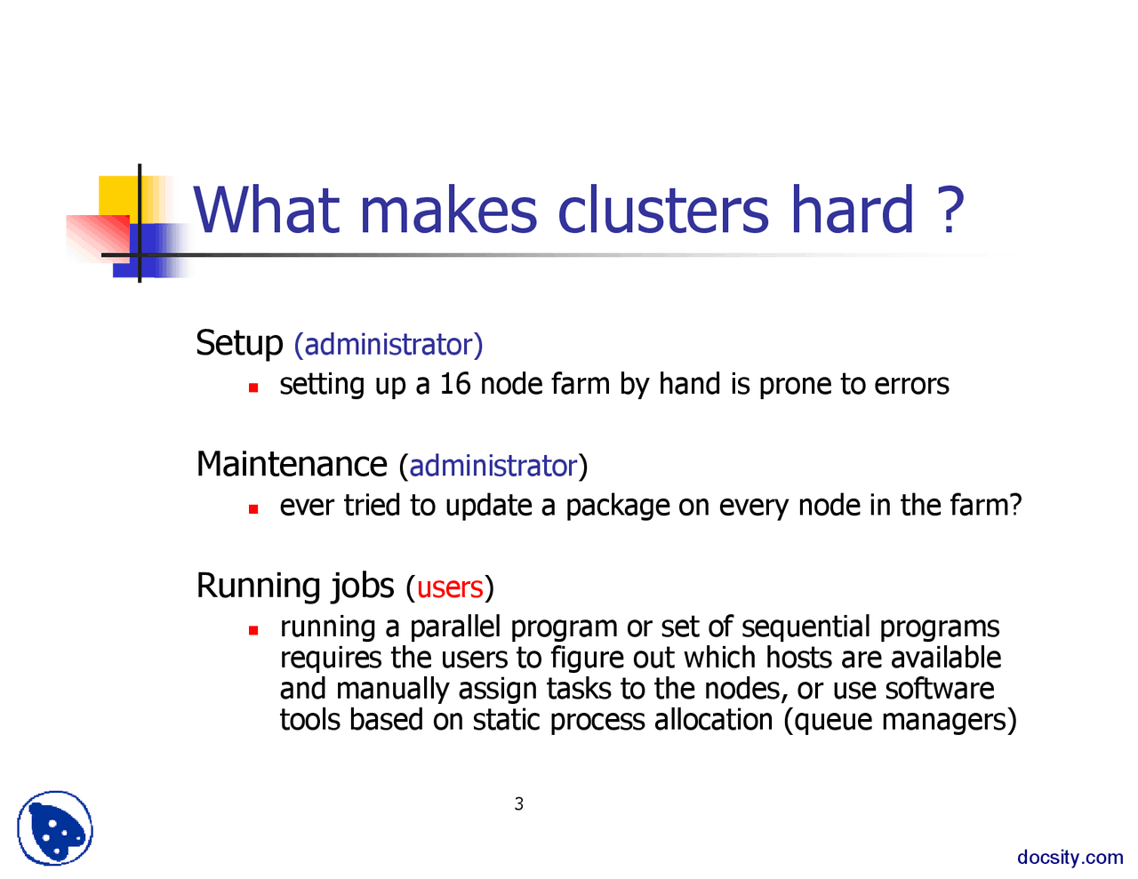 OpenMosix: A Load-Balancing Solution for Linux Clusters | Slides Parallel Computing and ...