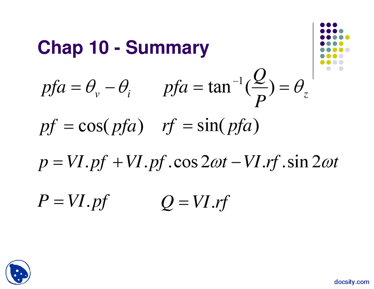 Summary Advanced Circuit Analysis Lecture Slides Summaries Electrical